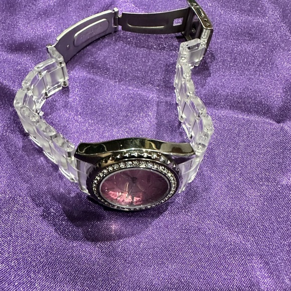 Guess | Accessories | Guess Watch W See Through Band Crystals All The ...